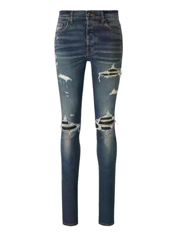 Amiri Distressed Skinny Jeans - Blue