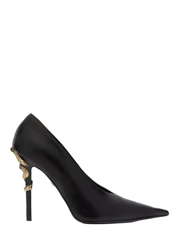 Roberto Cavalli Serpentine Pointed-toe Pumps - Black
