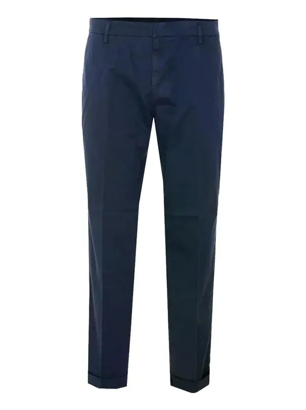 DONDUP Cuffed Trousers With Button Closure - Blue