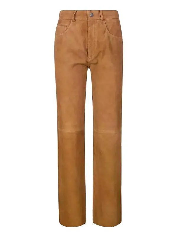 HAIKURE Suede Trousers - Brown