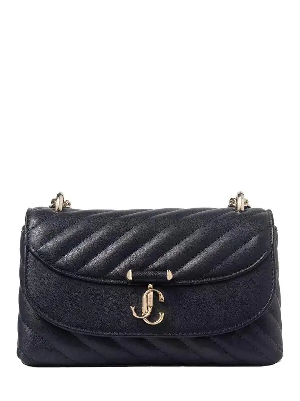 JIMMY CHOO Quilted Cross-body Bag With Logo Plaque - Blue