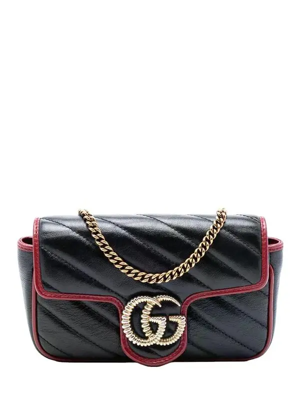 Gucci Gg Marmont Super Mini Crossbody Bag - Black