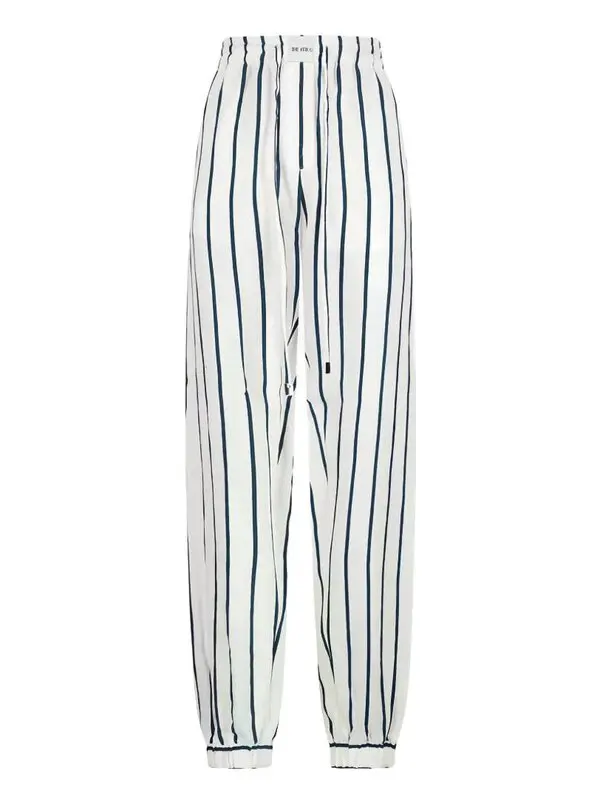 Attico Striped Elasticated Trousers - White