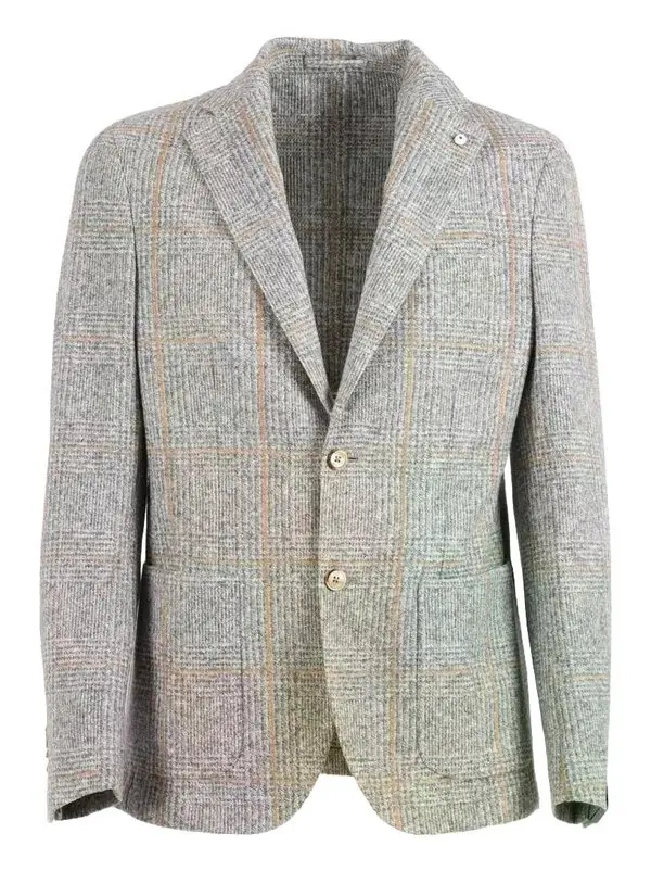 L.B.M. 1911 Checked Single-breasted Blazer - Grey