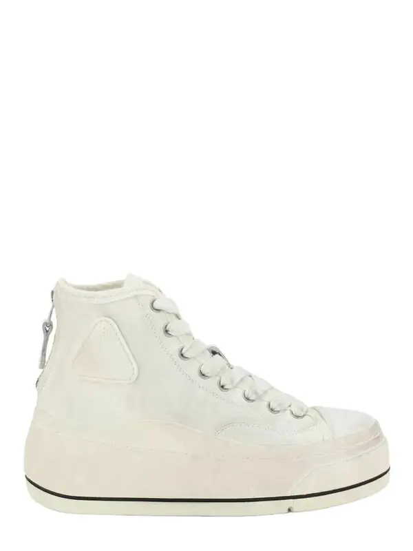 R13 Back-zip High-top Sneakers - White