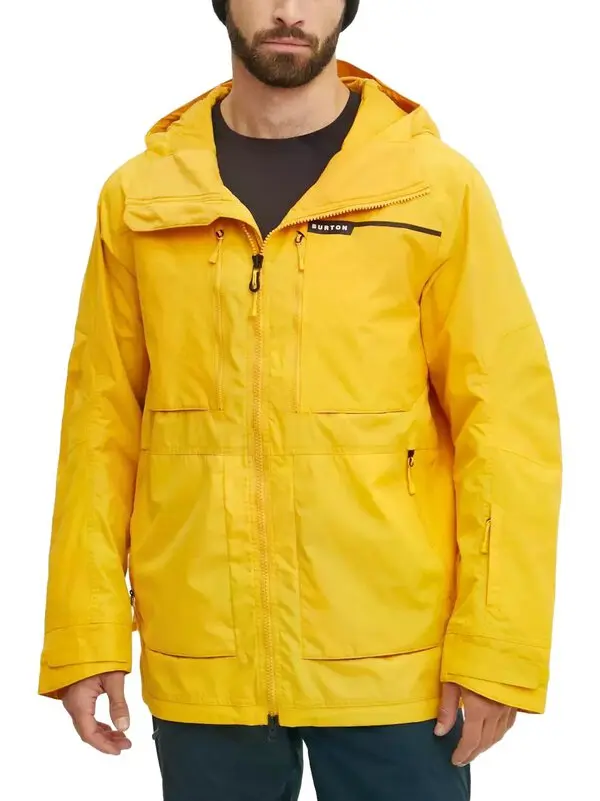 Burton Hooded Zip-front Jacket - Yellow
