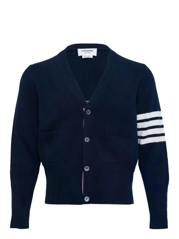 Thom Browne V-neck Cardigan - Blue