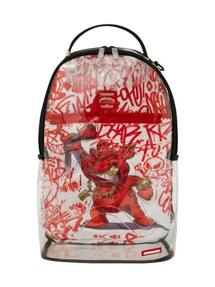 SPRAYGROUND Bear Grills Dlx Clear Backpack - White