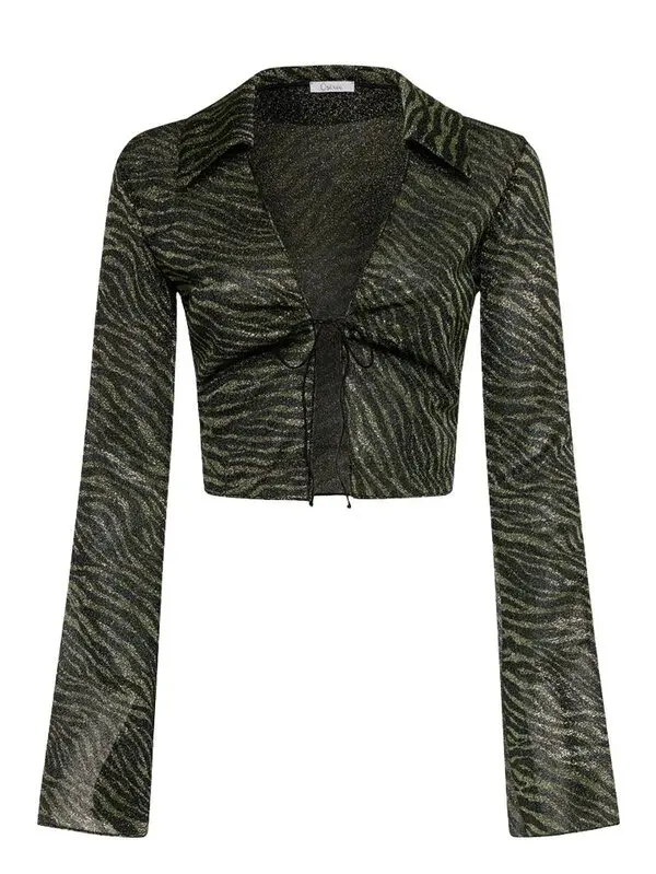 Oseree Animalier Slim Shirt - Green