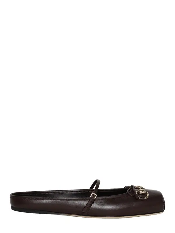 Gucci Horsebit Leather Mules - Brown