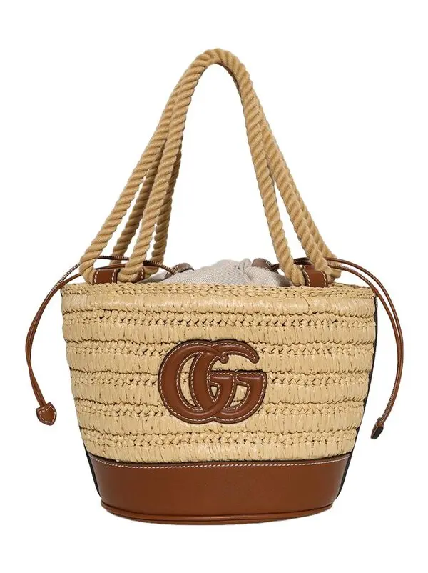 Gucci Woven Bucket Bag - Natural