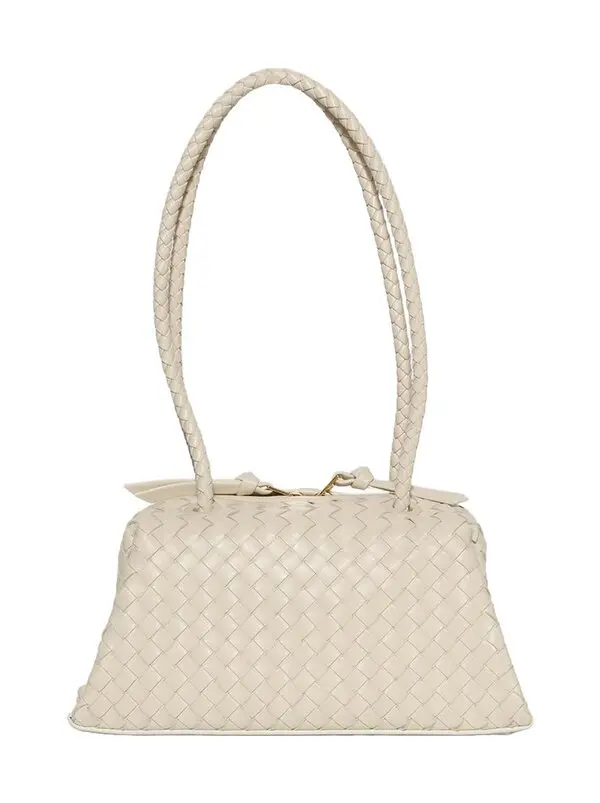 Bottega Veneta Intrecciato Tokyo Pouch - Off White