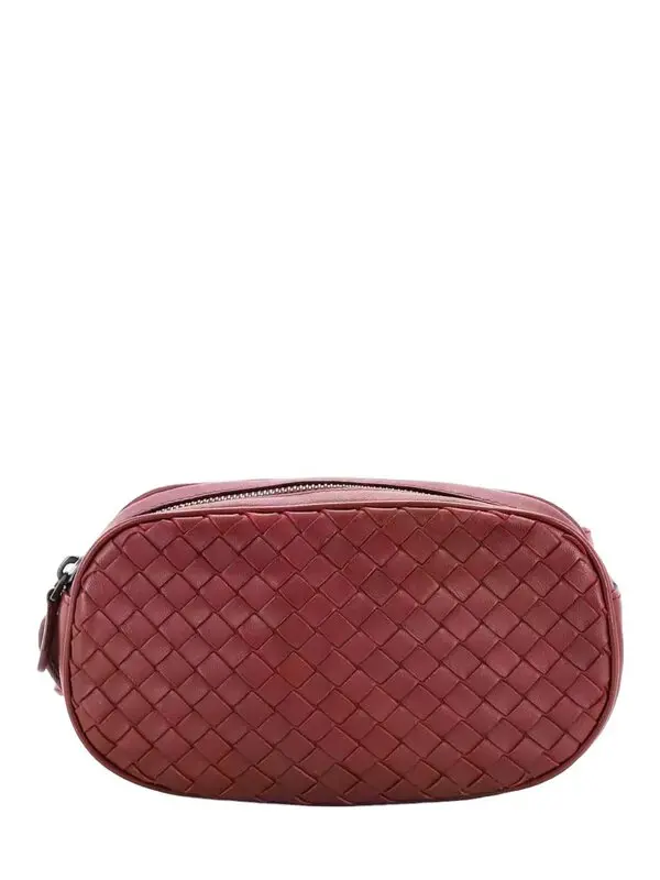 Bottega Veneta Zip Intrecciato Nappa Belt Bag - Red