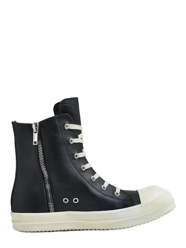 Rick Owens Zip High-top Sneakers - Black