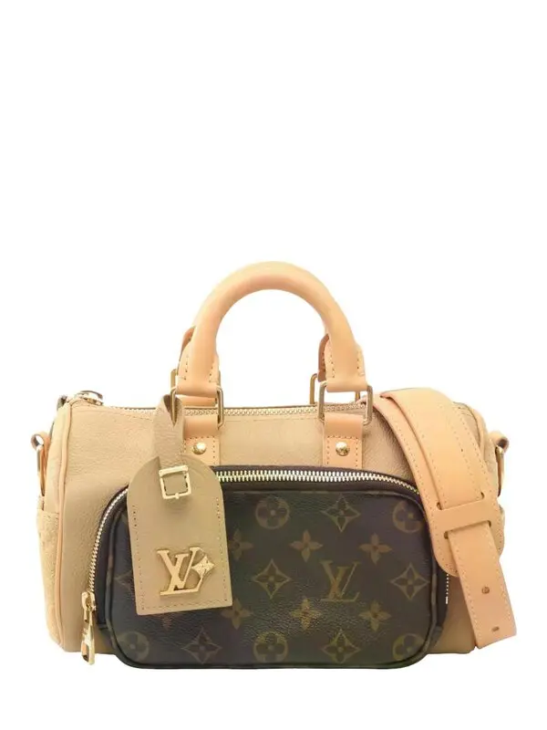 LOUIS VUITTON 2010-2026 Monogram Keepall Bandouliere 25 Satchel - Brown