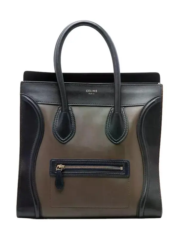 Celine 2013 Mini Tricolor Luggage Tote Bag - Brown
