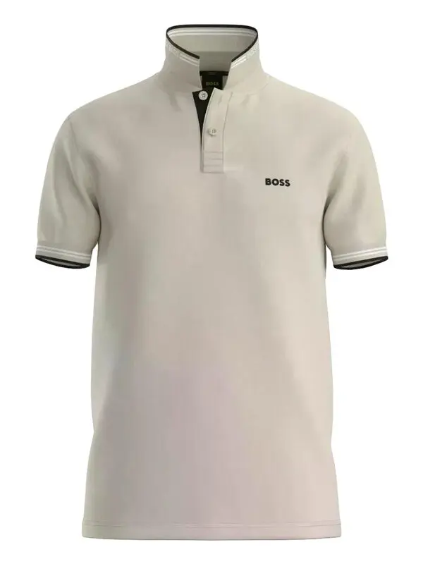 BOSS Tipped-collar Polo Shirt - Neutrals