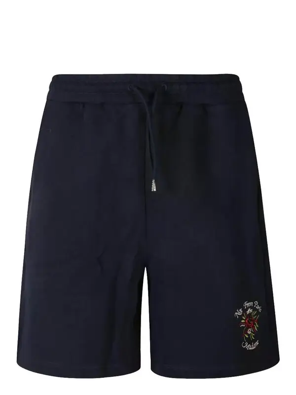 Drole De Monsieur Embroidered-logo Track Shorts - Blue