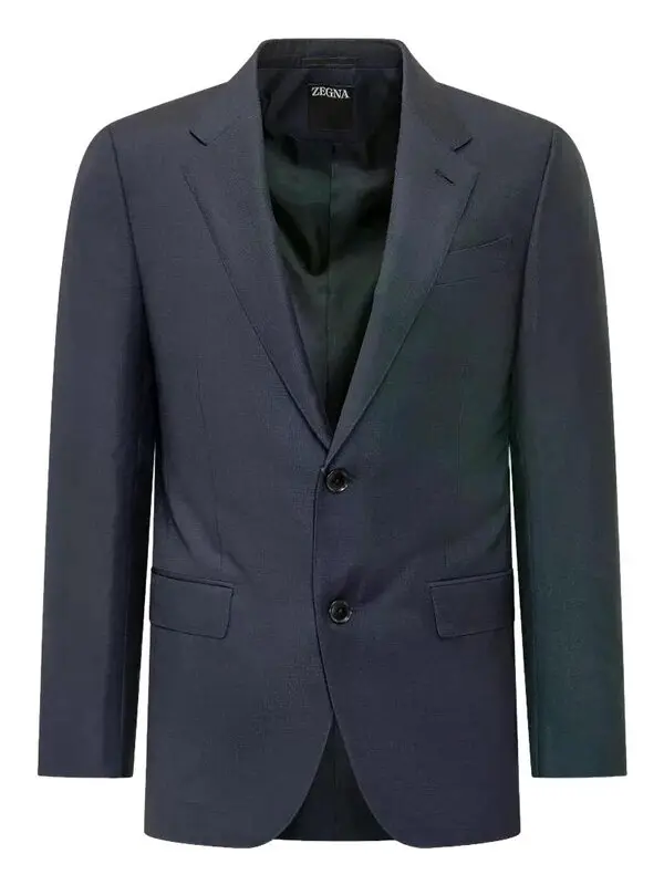 Zegna Buttoned Blazer - Blue