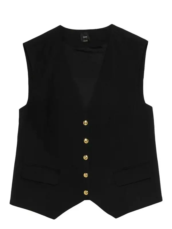 Pinko Buttoned Gilet - Black