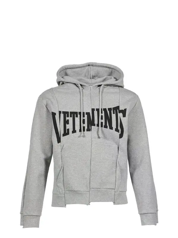 Vetements Logo Hoodie - Grey