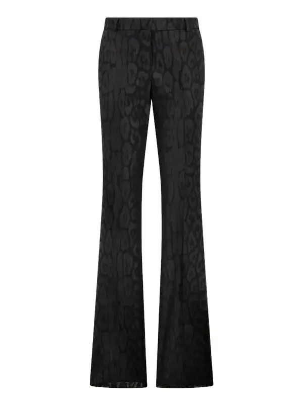 Roberto Cavalli Printed Flared Trousers - Black