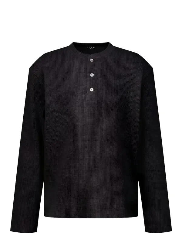 COOR Waffle Long-sleeve T-shirt - Black