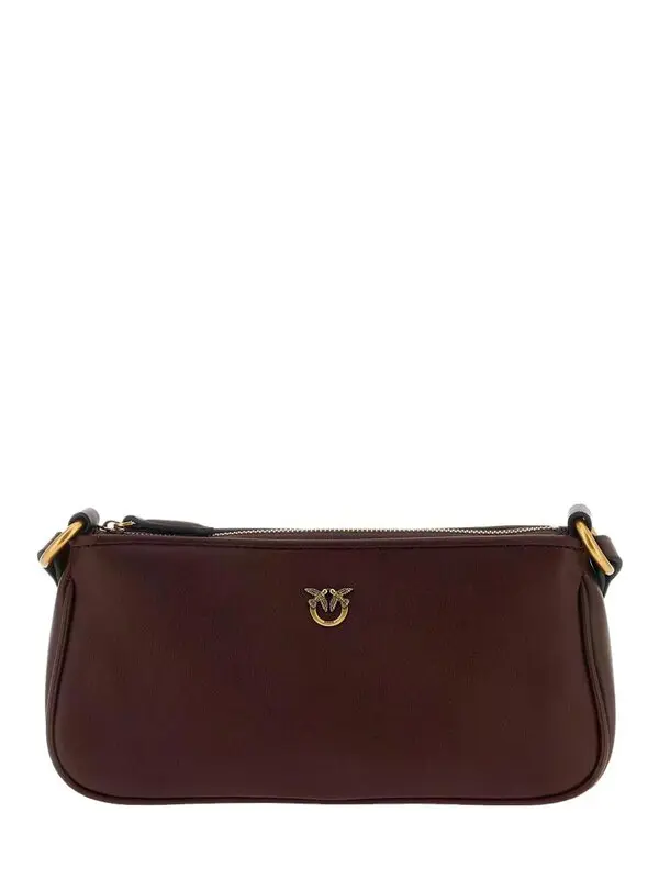 Pinko Love Birds Half Moon Crossbody Bag - Brown