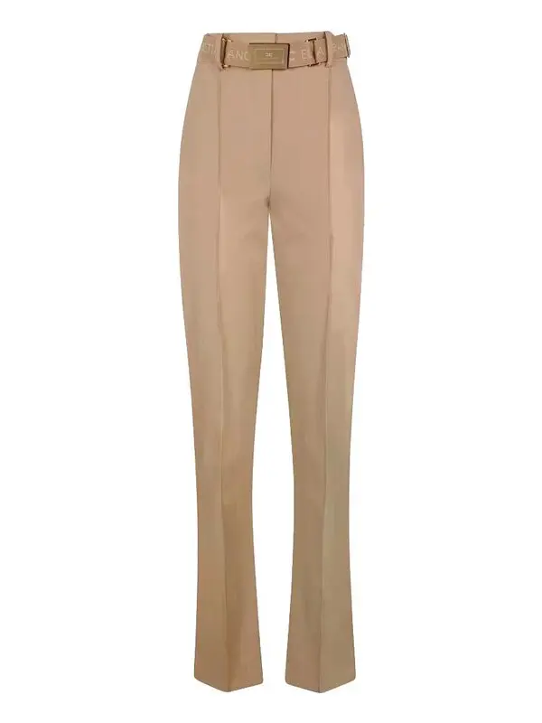 Elisabetta Franchi Belt-loop Trousers - Neutrals