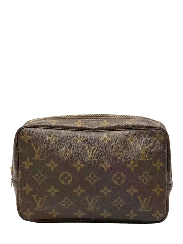 LOUIS VUITTON 1985 Monogram Trousse Toilette 23 Clutch - Brown