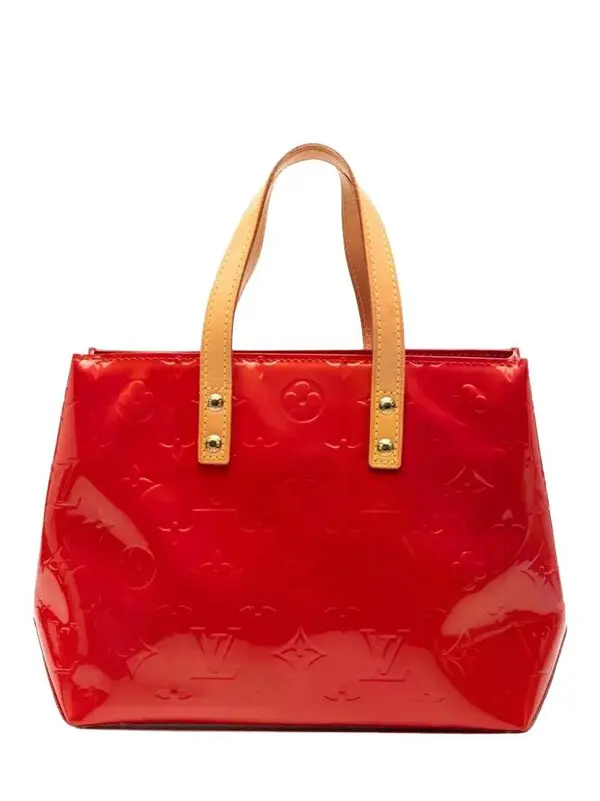 LOUIS VUITTON 2002 Monogram Vernis Reade Pm Handbag - Red