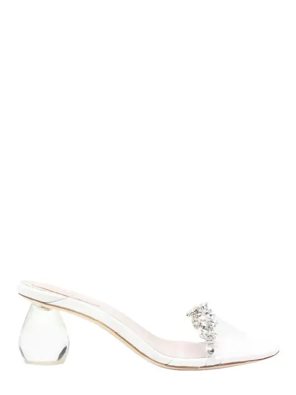 Simone Rocha Embellished Perspex Heel Sandals - White