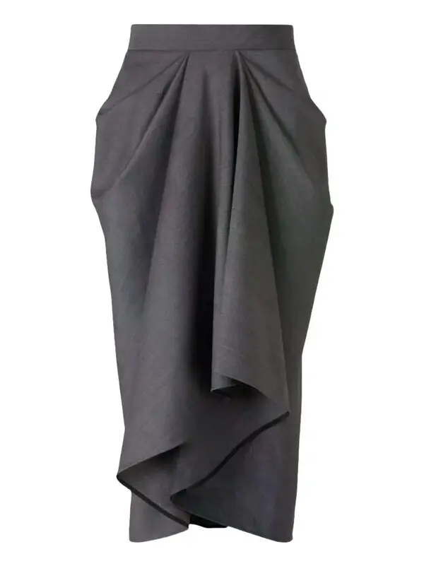 Givenchy Draped Midi Skirt - Grey