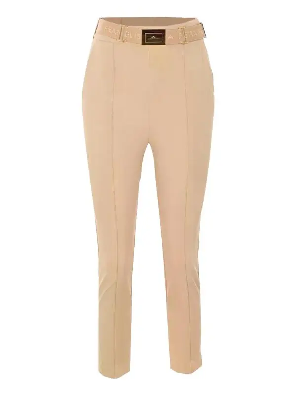 Elisabetta Franchi Belted Trousers - Neutrals