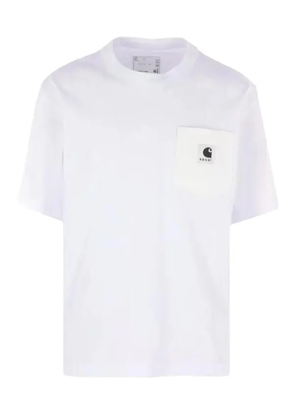 Carhartt Work In Progress X Sacai Logo-patch Short-sleeved T-shirt - White