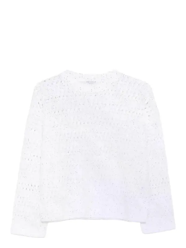 Brunello Cucinelli Open Knit Sweater - Neutrals