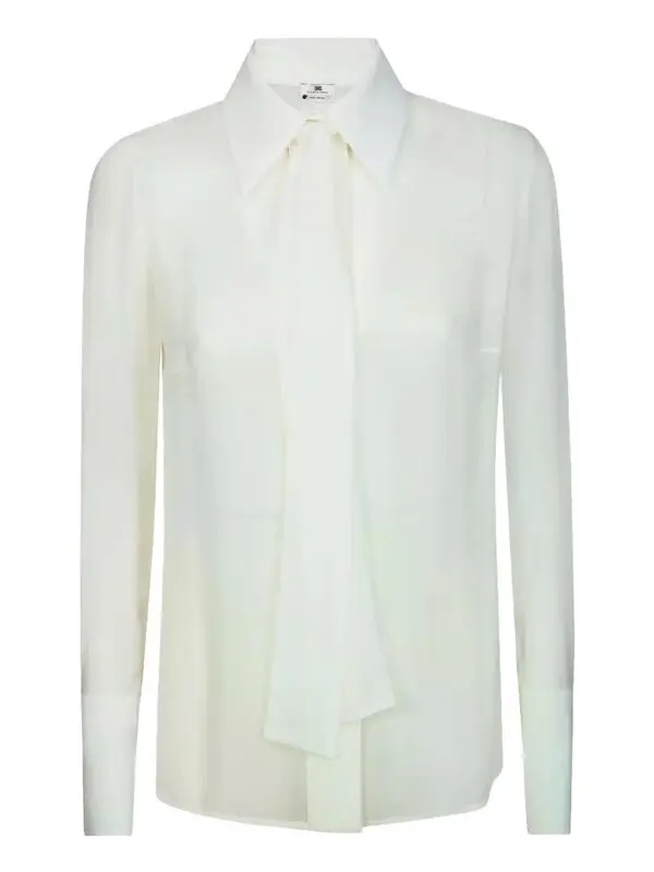 Elisabetta Franchi Tie Shirt - White