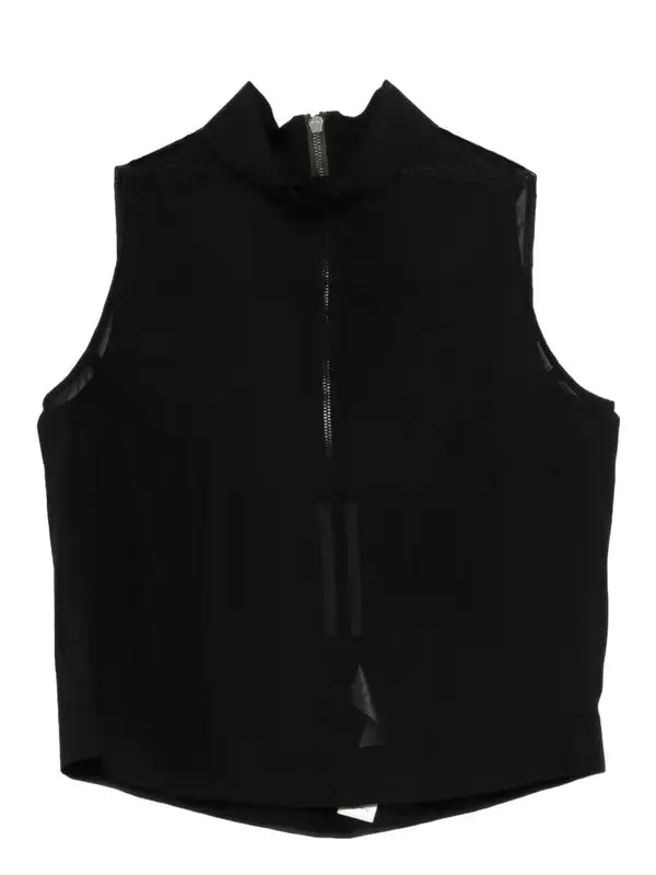 Rick Owens Tabard Zip-up Top - Black