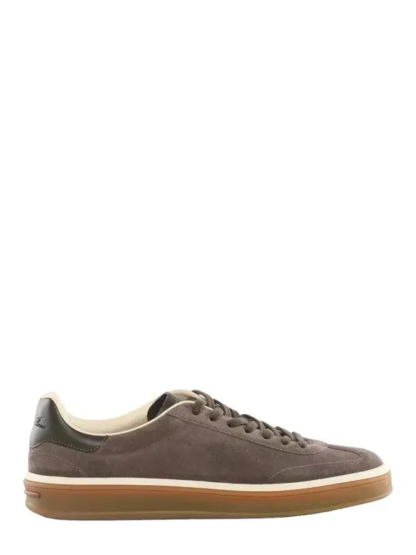 Loro Piana Walk Suede Lace-up Sneakers - Grey
