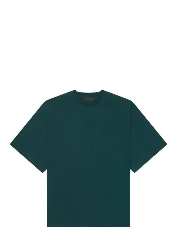 PLACE OF ËLMS Logo-embroidery T-shirt - Green