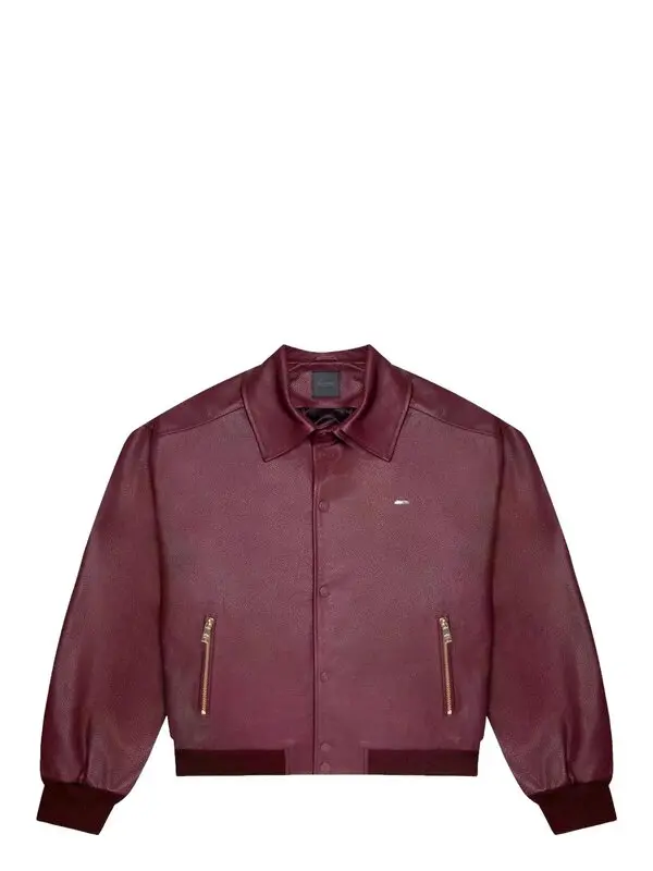 PLACE OF ËLMS Diamond Classic-collar Jacket - Red