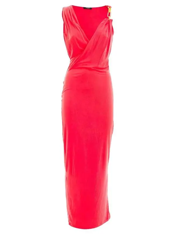 Balmain Crepe Maxi Dress - Pink