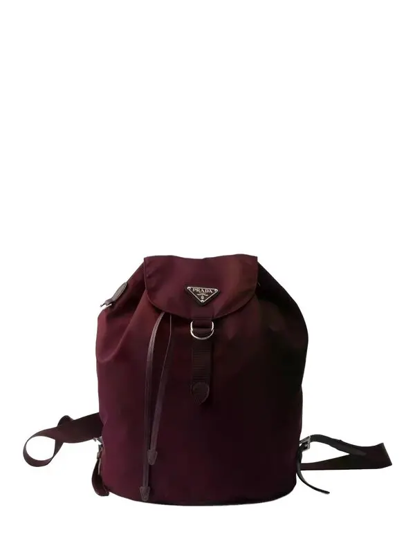 Prada Logo-plaque Backpack - Red