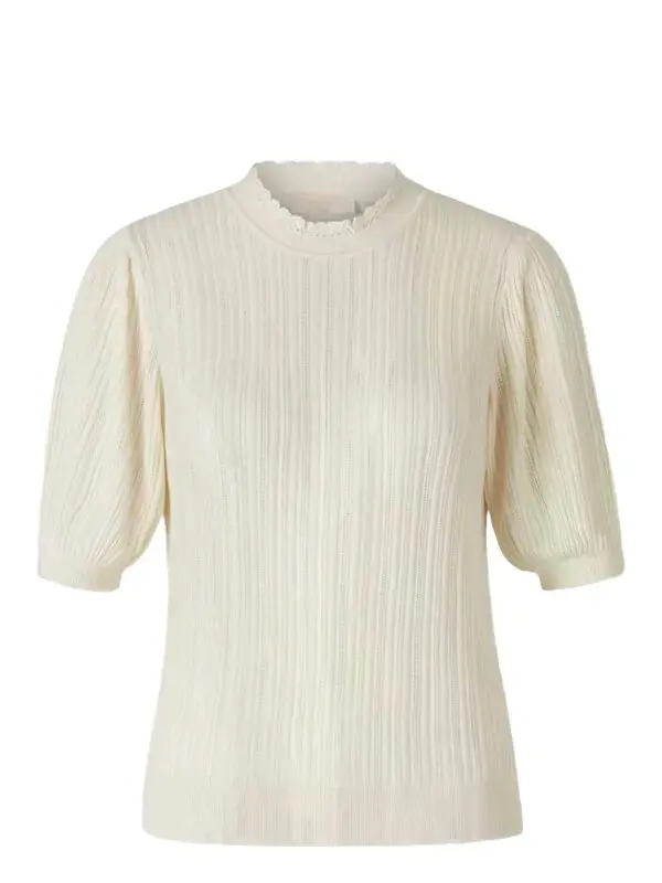 Ulla Johnson Gemma Ribbed-knit T-shirt - Neutrals