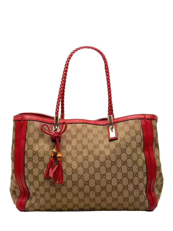 Gucci 2000-2015 Medium Gg Canvas Bella Tote Bag - Brown