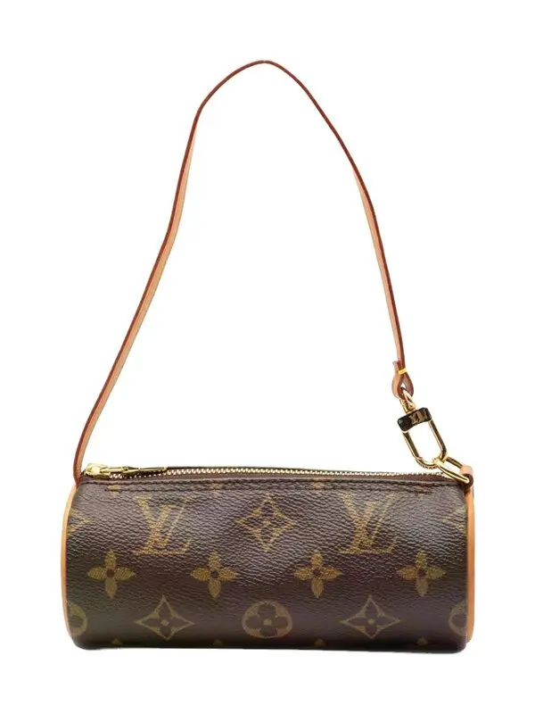 LOUIS VUITTON 1990-2025 Monogram Papillon Pochette Handbag - Brown