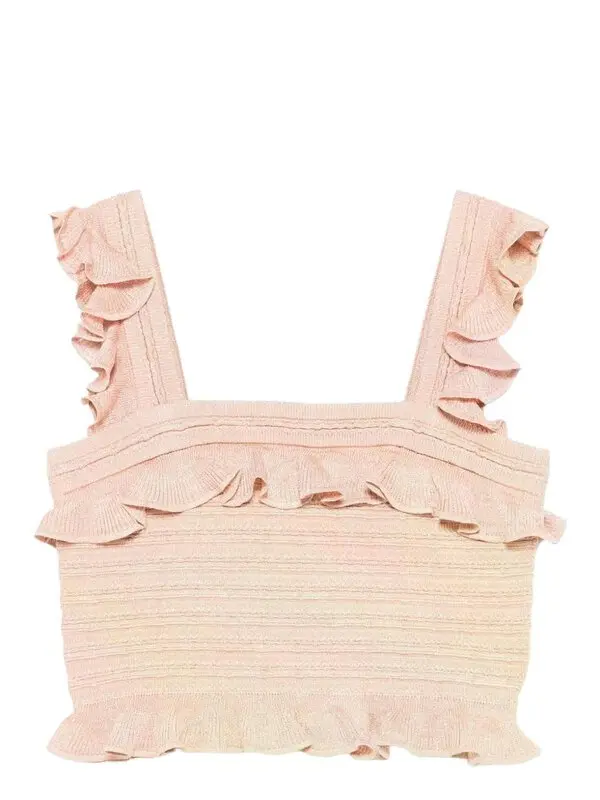 Zimmermann Ruffled Top - Pink