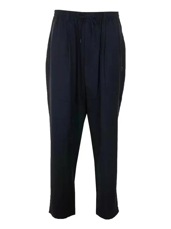 Y3 Drawstring Tapered Trousers - Black