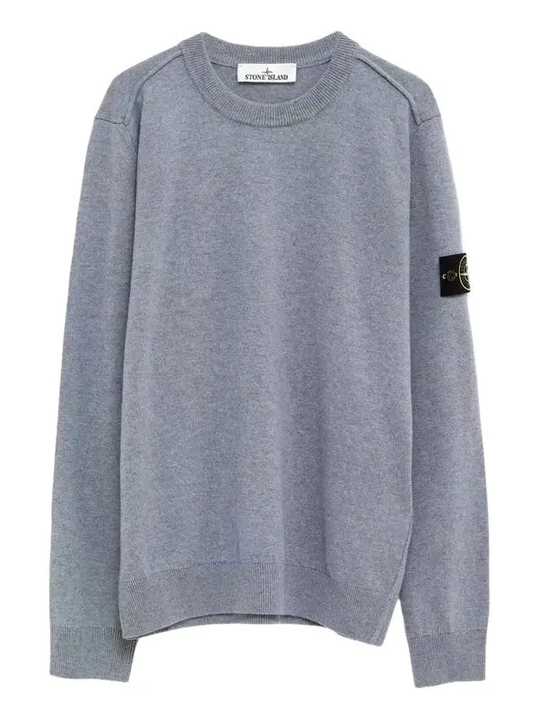 Stone Island Crew-neck Patch Sweater - Blue