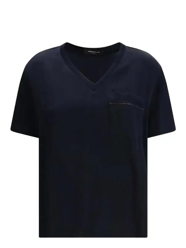 Fabiana Filippi V-neck T-shirt - Blue